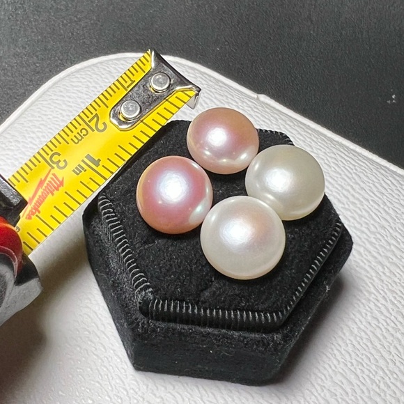 Jewelry | Freshwater Pearls In White And Pink 925 Sterling Silver Back ...